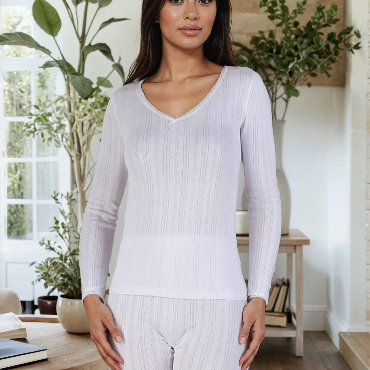 Slenderella Thermal Long Sleeve Vest – Browns Lingerie